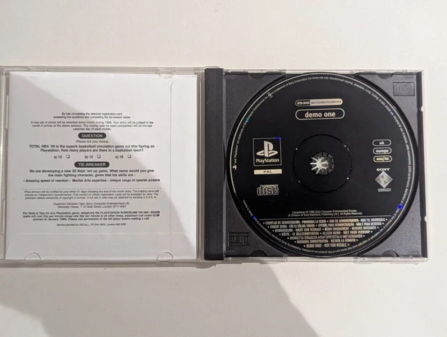 DEMO ONE - Sony PS1 Playstation 1 (1996) plus demo games £1.72 ...