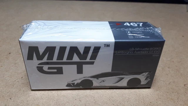 1/64 MINI GT Lamborghini Aventador GT Evo Silhouette Works white 467 ...