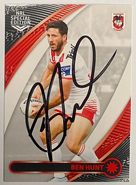 BEN HUNT ST George Illawarra Dragons 2024 Best & Less Nrl Signed Card ...