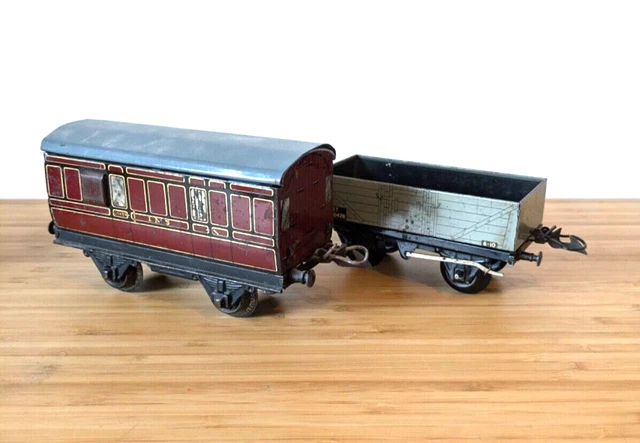 HORNBY MECCANO LMS 0 Gauge Carriage and BR truck For Clockwork £8.00 ...