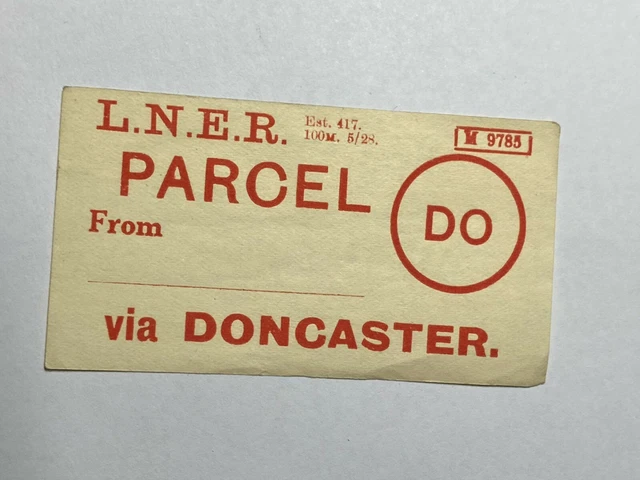 RAILWAY LUGGAGE LABEL - LNER Parcel via DONCASTER (WW23) £5.99 ...