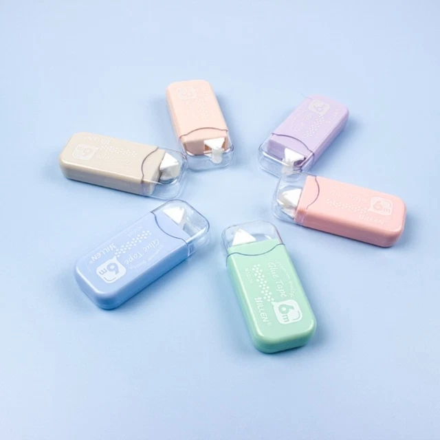 6PCS REPOSITIONABLE ADHESIVE Roller 6mmX6M Double-Side Tape Runner for ...