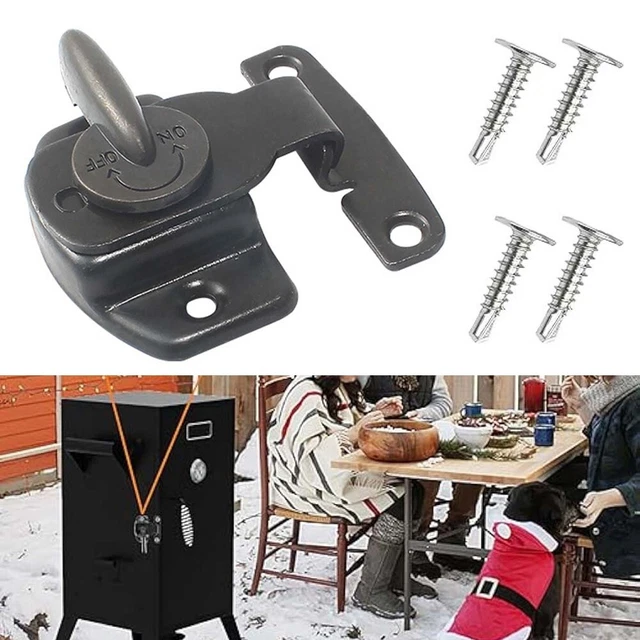 CONVENIENT SMOKER DOOR Latch with Self Drilling Screws Easy ...