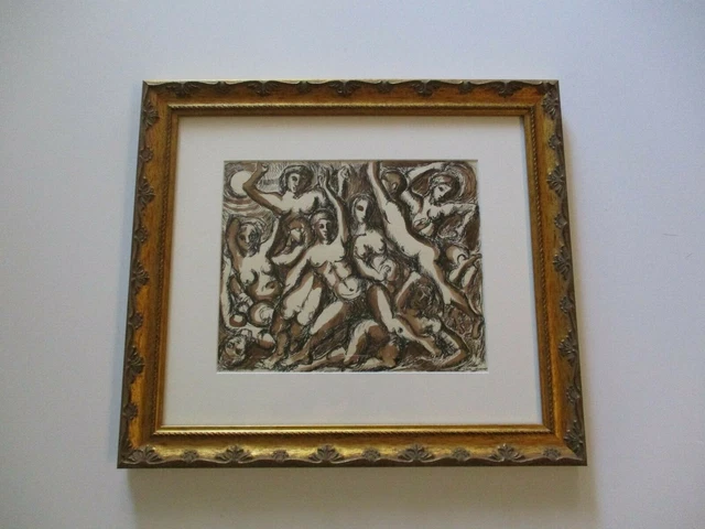 ZEICHNUNG JAN MANSER 60Er Jahre Expressionismus Modernismus Vintage Akt ...