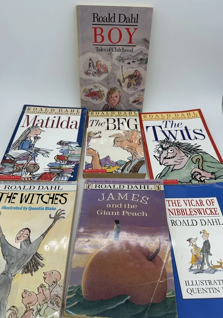 SET OF 7 Roald Dahl Books Matilda The Twits BFG Witches And More $12.00 ...