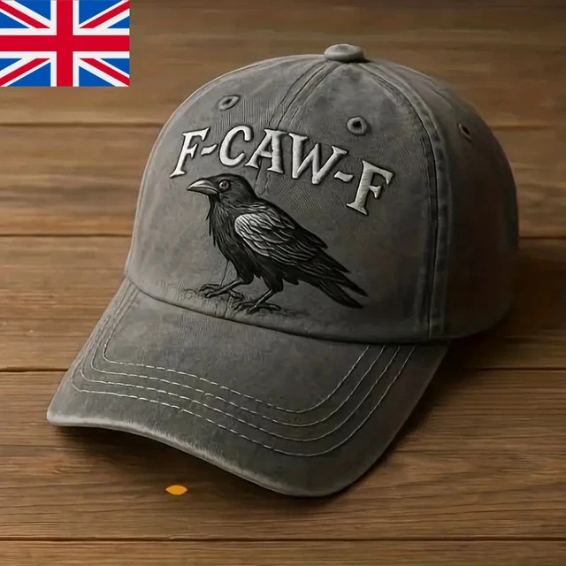 VINTAGE GOTHIC F-CAW-F Crow Cap - Adjustable Black Bird Baseball Cap ...