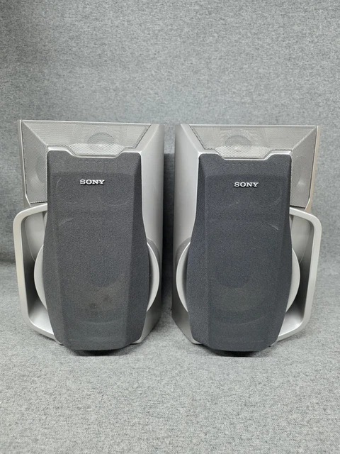 SONY SS-RXD7S IN Wall Mounted Stereo Speakers In Silver working tested ...