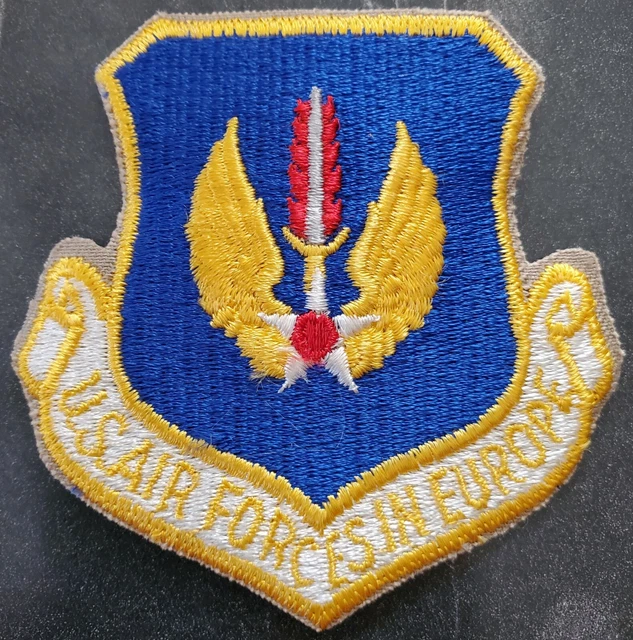 USAF US AIR FORCE FORCES IN EUROPE COLOR EMBROIDERED PATCH 3" x 3" VTG ...