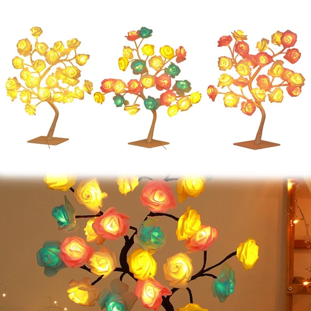 WHITE ROSE TREE LED Lamp Providing Soft Lighting for Bedrooms and ...