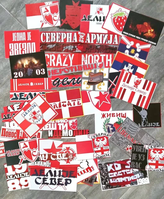 50 X FOOTBALL Ultras Stickers Delije-Sever RED STAR BELGRADE #2 £9.99 ...
