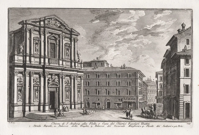 G. VASI BASILIQUE De Sant'Andrea Della Valle Rome Roma Incision EUR 87 ...