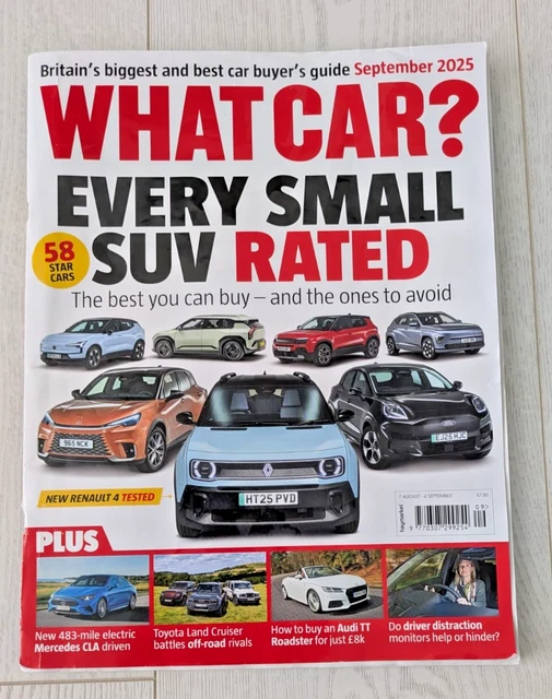 WHAT CAR? MAGAZINE SEPTEMBER 2025 ~ Read once £2.75 - PicClick UK