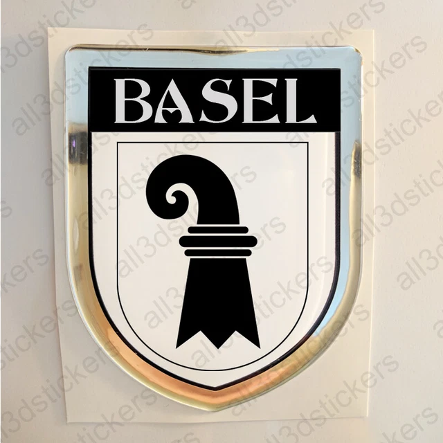 AUFKLEBER BASEL SCHWEIZ Wappen Kfz-Aufkleber Flagge Fahne Emblem 3D EUR ...