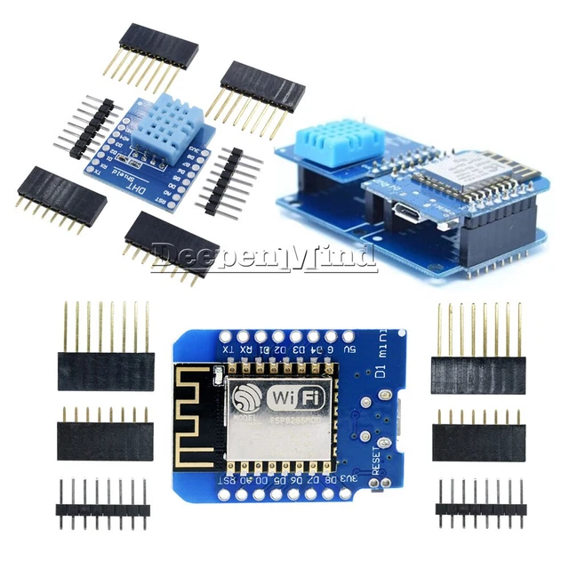 DUAL BASE DHT11 WeMos D1 ESP8266 ESP-12 NodeMCU Lua WIFI Developpement Board EUR 10,12 - PicClick IT