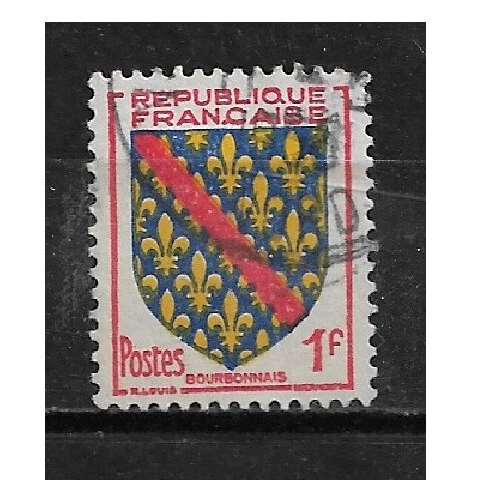 TIMBRE YT 1002 MI 1028 Blason Armoiries BOURDONNAIS 1954 EUR 0,25 ...