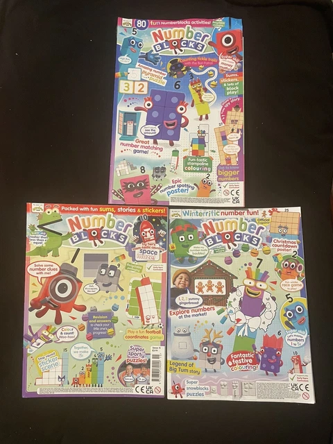 NEW CBEEBIES NUMBERBLOCKS 1-5, 6-10, 11-15, 16-20, Magazines Bundle X4 ...