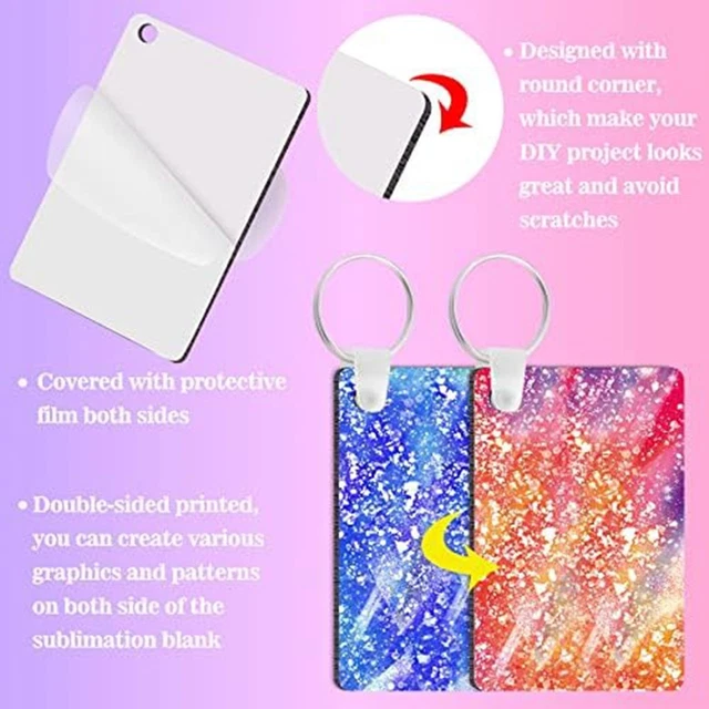 50 PIECES WHITE Blank Board Key Rings Blanks Y7N78704 $37.16 - PicClick AU