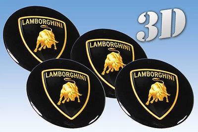 LAMBORGHINI 3D Countach Gallardo Murcielago Wheel Rims Centre Emblem ...