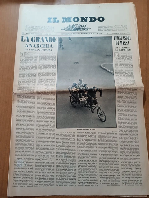 IL MONDO 621 (1961) Ernesto Rossi, Velletri, Capri, Giorgia Moll EUR 7 ...