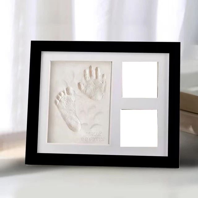 Newborn Footprint Frame Baby Handprint Footprint Photo Frame Kit ...