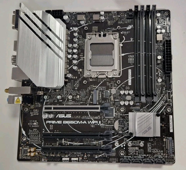 ASUS PRIME B650M-A WiFi II AMD AM5 Micro-ATX Motherboard (DDR5, PCIe 5. ...