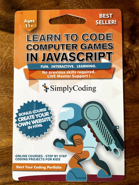 LEARN TO CODE Computer Games in Javascript Online Course Ages 11+ $26. ...