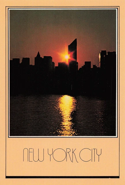 POSTCARD SUNSET OVER the CitiCorp Building in New York City, New York ...