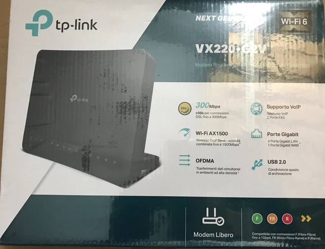 TP-LINK AX1500 MODEM router wireless VDSL/ADSL (VX220-G2v) EUR 99,00 ...