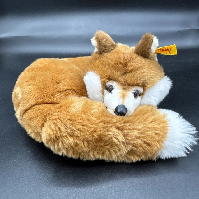 VINTAGE 1973 STEIFF Red Fox Plush, Button Ear Steiff Fox, Made in West ...