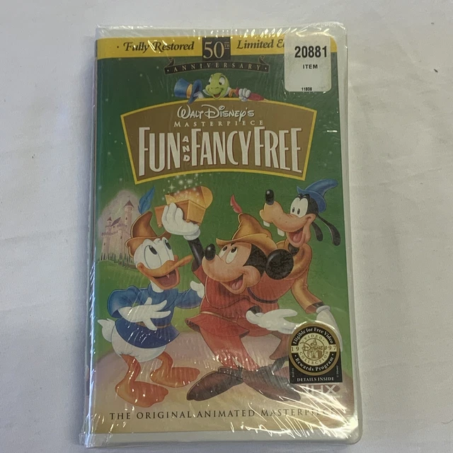 FUN AND FANCY Free VHS 1997 Walt Disney's Masterpiece 50th Anniversary ...