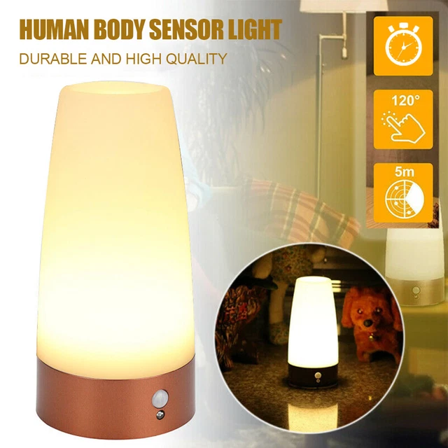 WIRELESS PIR MOTION Sensor Lamp Hallway Table LED Night Light £5.99 ... WIRELESS PIR MOTION Sensor Lamp Hallway Table LED Night Light £5.99 ...