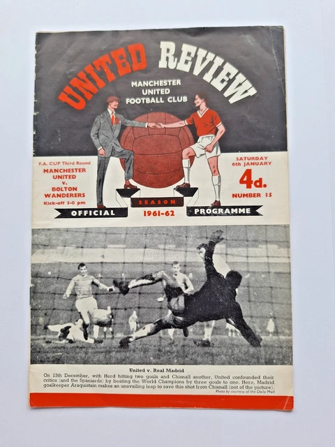 MANCHESTER UNITED V Bolton Wanderers (FAC) - Season 1961-62 Football ...