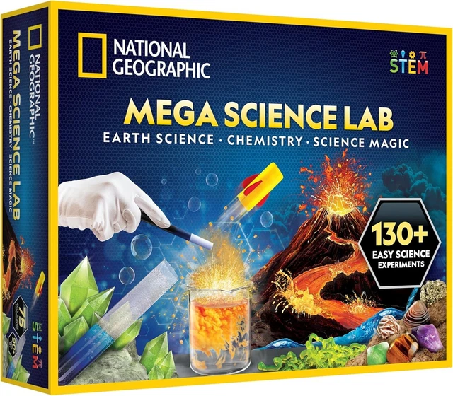 NATIONAL GEOGRAPHIC MEGA Science Lab - 130+ Kids Experiments & STEM ...