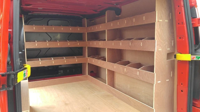 FORD TRANSIT CUSTOM Van Racking SWB TRIPLE , 12mm Plywood Shelving ...