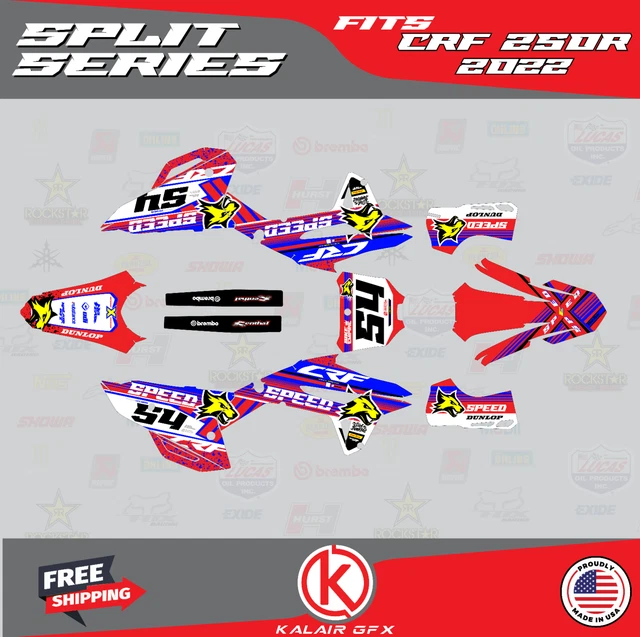 GRAPHICS KIT FOR Honda CRF250R (2022-2023) CRF 250R Split Series - Red ...
