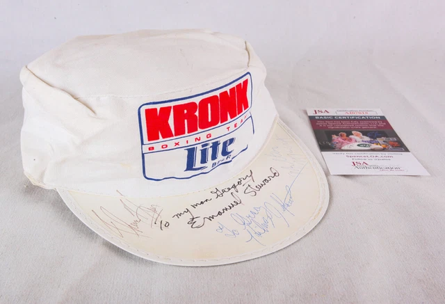 RARE CHAPEAU SIGNÉ Detroit's Legendary Kronk Boxing Team, JSA COA, avec ...