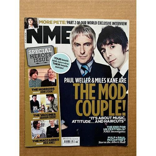 PAUL WELLER/MILES KANE NME MAGAZINE APRIL 14 2012 - PAUL WELLER + MILES ...