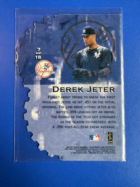 1997 ULTRA HITTING Machines DEREK JETER #7 Die-Cut New York Yankees SP ...