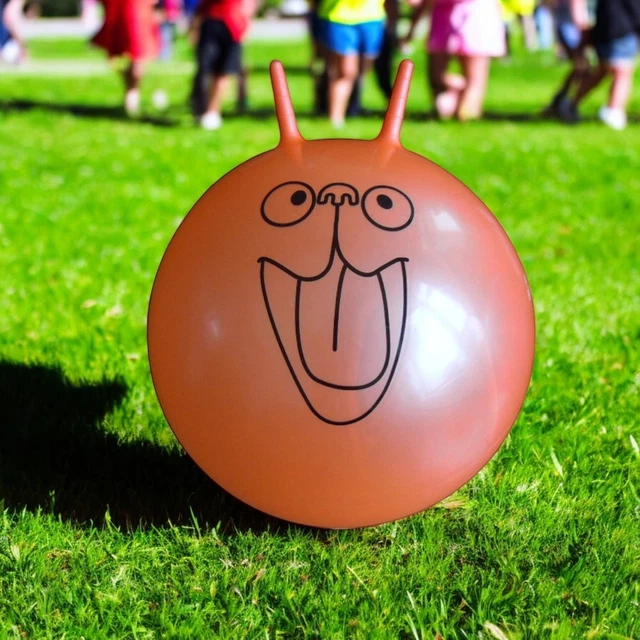 GIANT RETRO SPACE Hopper 75cm Adult-Sized Bouncing Ball with Foot Pump ...