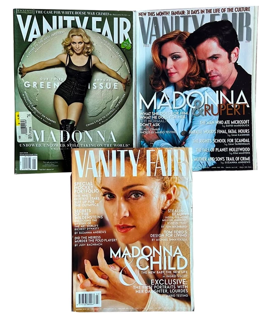 MADONNA VANITY FAIR MAGAZINE (set of 3) UK MARCH 1998 & 2000 , USA MAY ...