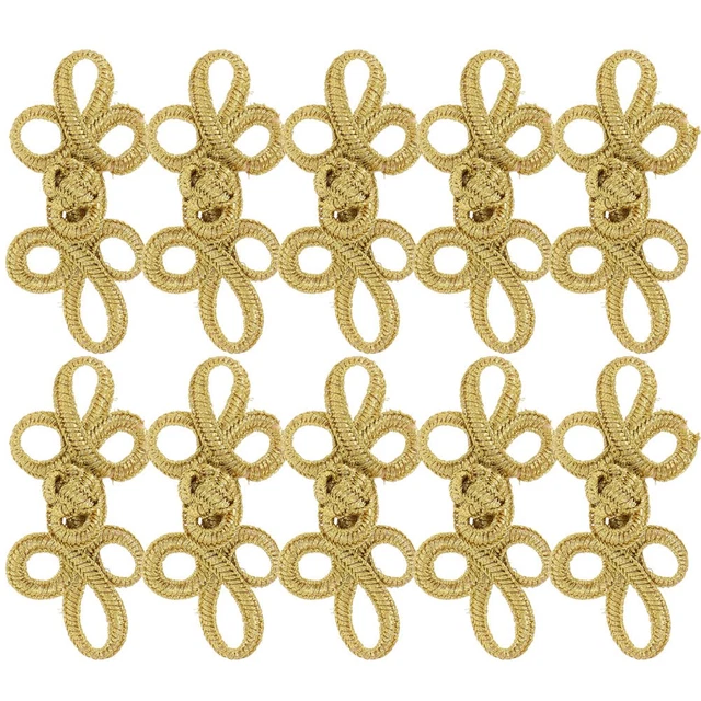 10 PAIRS FROG Closures for Clothing Cheongsam Accessory Chinese Button ...