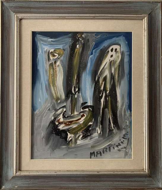 DIPINTO OLIO SU Tela Mario Martini 1977 EUR 250,00 - PicClick IT