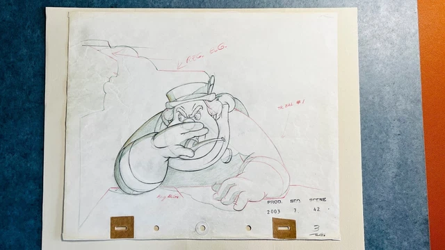 ORIGINAL ANIMATION ROUGH drawing Disney's Pinocchio, Coachman by ...
