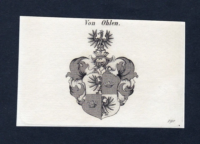 CA.1820 CHARBON ADLERSKRON Adlerscron Armoiries Adel Coat De Arms ...