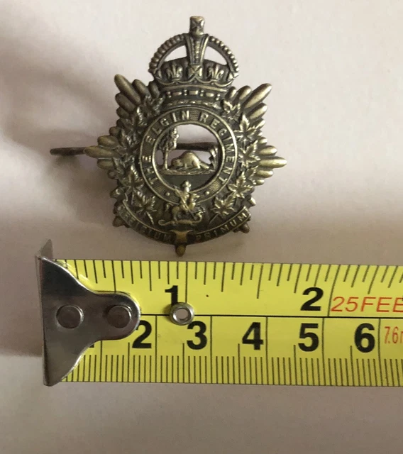 WW2 CANADIAN ARMOURED Elgin Regiment Cap Badge With Original Back Pin £ ...