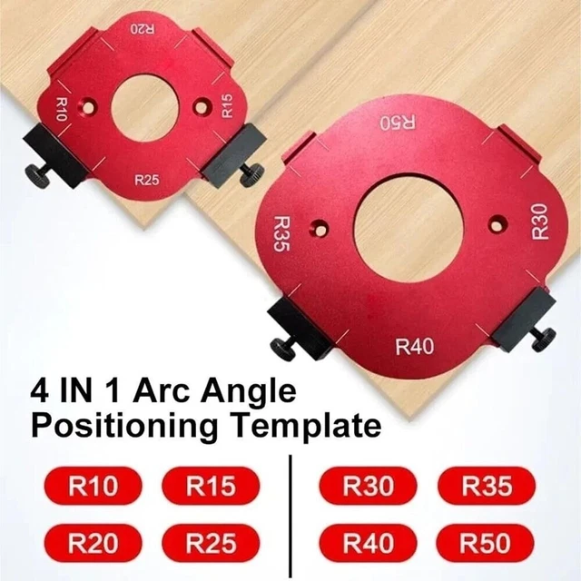4 IN 1 Arc Angle Positioning Template, Corner Radius Jig Router ...