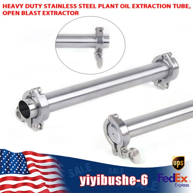 12'' PLANT OIL Extraction Tube Stainless Heavy Duty Extractor Blast ...