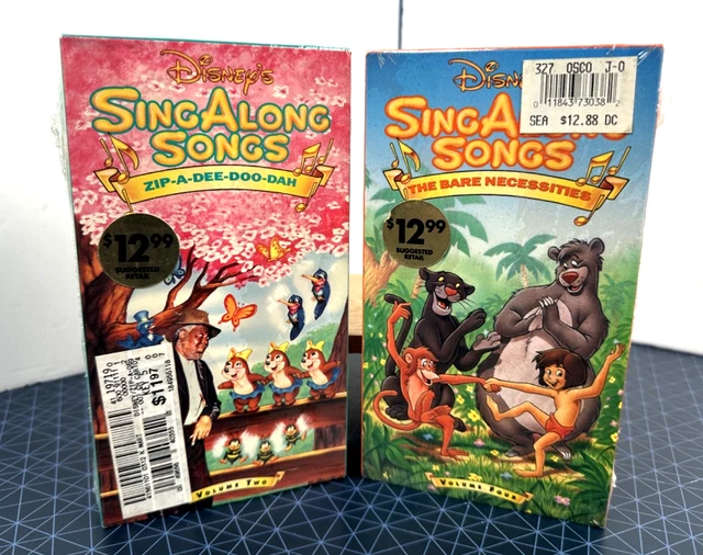 DISNEY SING ALONG Songs - Vol 2 Zip-A-Dee-Doo-Dah, Vol 4 Bare ...