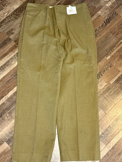 VINTAGE WWII US Army Wool Field Trouser Pants 36x31 Military £72.03 ...