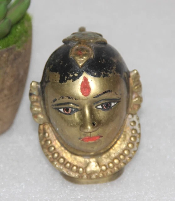 ANTIQUE BRASS SAD Lady Face Statue Beautiful Handcrafted Old Original ...